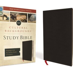 NIV, Cultural Backgrounds Study Bible (Context Changes Everything), Bonded Leather, Black, Red Letter: Bringing to Life the Ancient World of Scripture