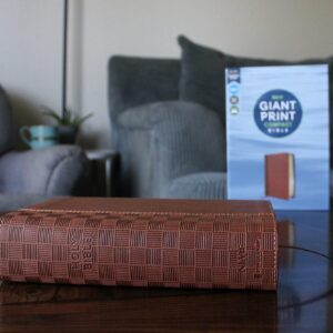 NIrV, Giant Print Compact Bible, Leathersoft, Brown, Comfort Print