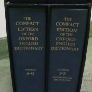 The Compact Edition of the Oxford English Dictionary (2 Volume Set)