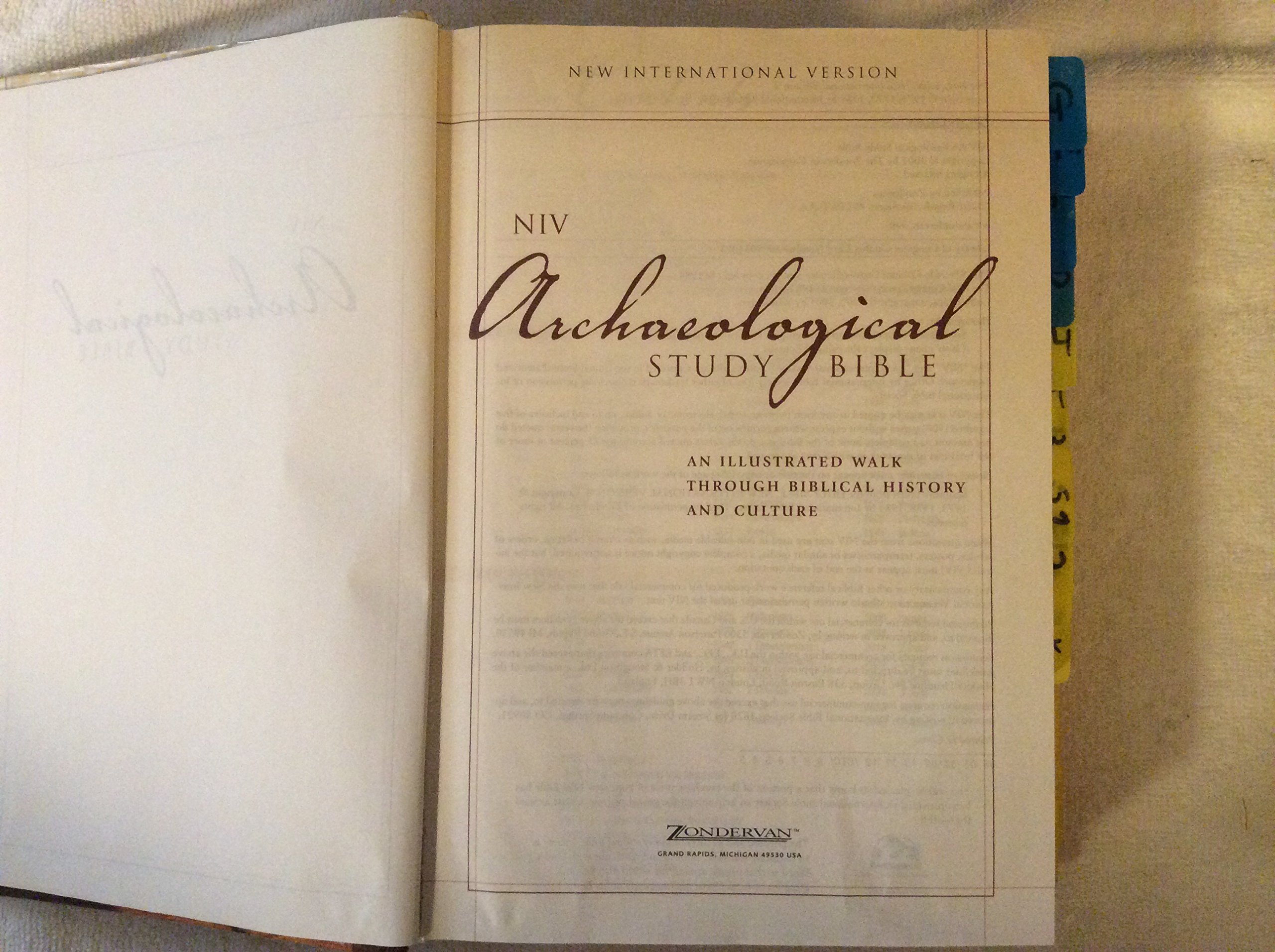 NIV, Archaeological Study Bible, Hardcover: An Illustrated Walk Through Biblical History and Culture