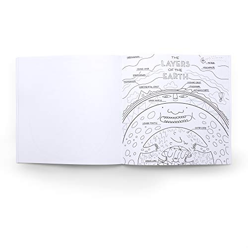 The Wondrous Workings of Science and Nature Coloring Book: 40 Line Drawings to Color