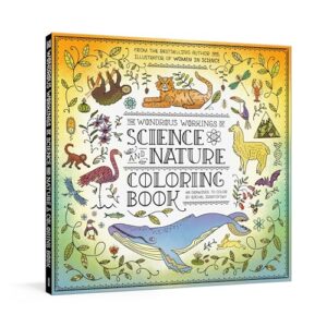 the wondrous workings of science and nature coloring book: 40 line drawings to color