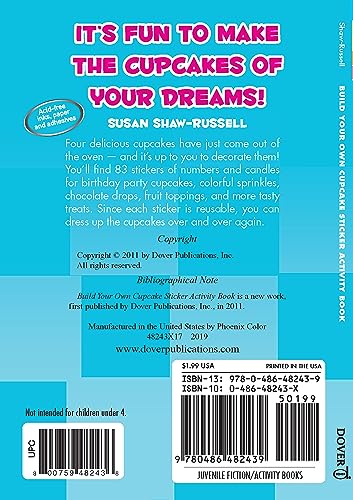 Build Your Own Cupcake Sticker Activity Book (Dover Little Activity Books: Food)