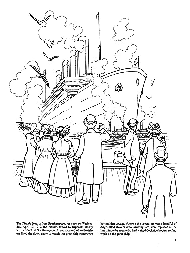 The Titanic Coloring Book (Dover World History Coloring Books)