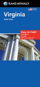 rand mcnally easy to fold: virginia state laminated map