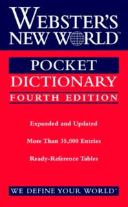 webster's new world pocket dictionary, fourth edition