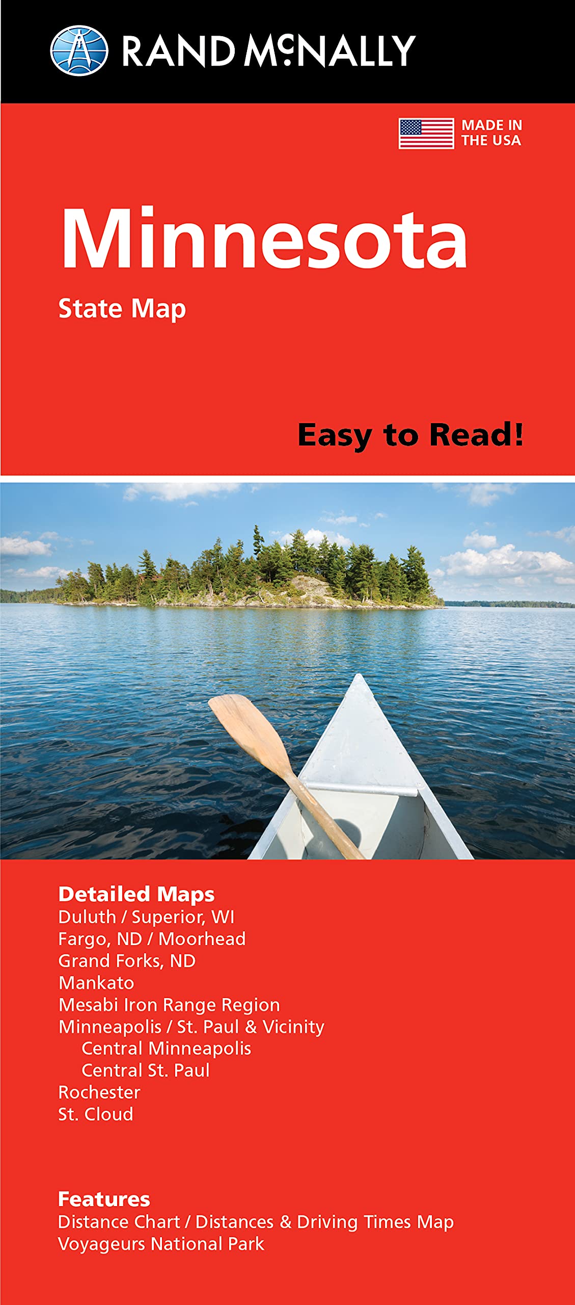 Rand McNally Easy to Read: Minnesota State Map