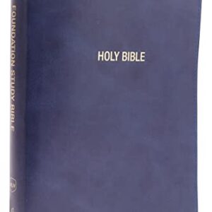 NKJV, Foundation Study Bible, Large Print, Leathersoft, Blue, Red Letter, Thumb Indexed, Comfort Print: Holy Bible, New King James Version