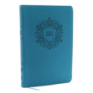 nkjv, value thinline bible, large print, turquoise leathersoft, red letter, comfort print: holy bible, new king james version