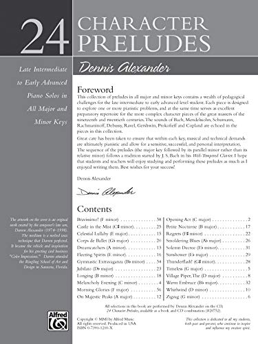 24 Character Preludes: Late Intermediate to Early Advanced Piano Solos in All Major and Minor Keys