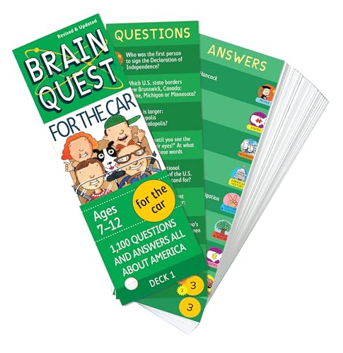 Brain Quest for the Car: 1100 Questions and Answers to Challenge the Mind. Teacher-approved! (Brain Quest Decks) (Brain Quest Smart Cards)