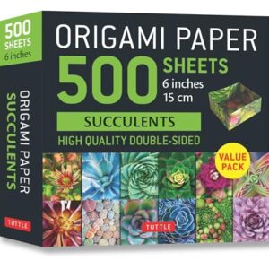 Origami Paper 500 sheets Succulents 6" (15 cm): Tuttle Origami Paper: Double-Sided Origami Sheets with 12 Different Photographs (Instructions for 6 Projects Included)