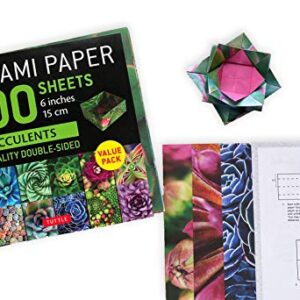 Origami Paper 500 sheets Succulents 6" (15 cm): Tuttle Origami Paper: Double-Sided Origami Sheets with 12 Different Photographs (Instructions for 6 Projects Included)