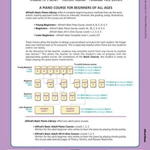 Alfred's Basic Piano Prep Course Lesson Book, Bk D: For the Young Beginner (Alfred's Basic Piano Library, Bk D)