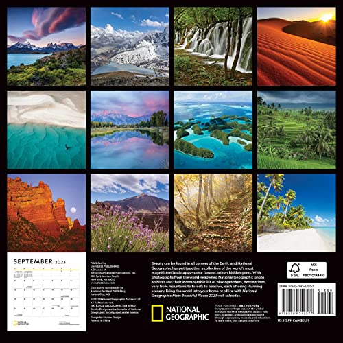 National Geographic: Most Beautiful Places 2023 Wall Calendar