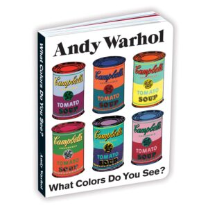 andy warhol what colors do you see? board book