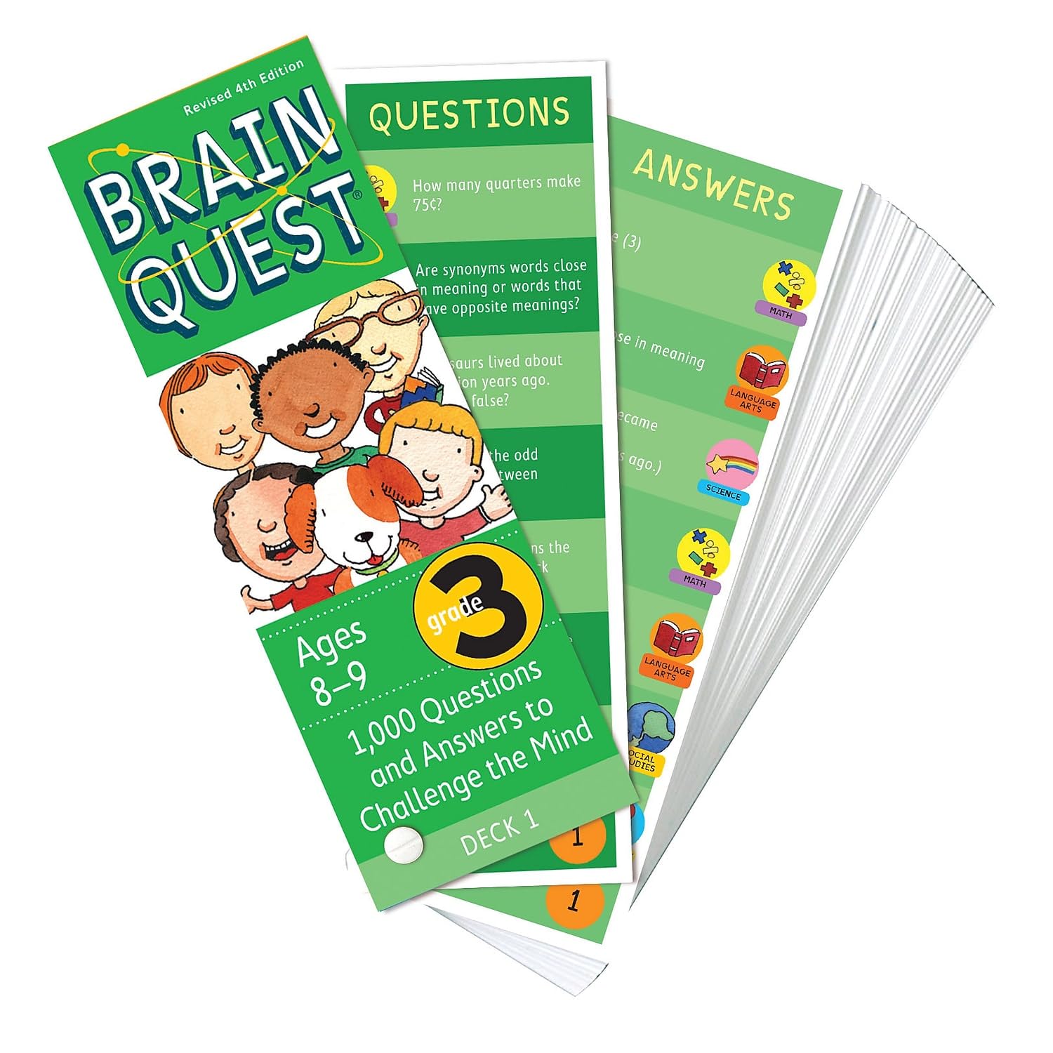 Brain Quest 3rd Grade Q&A Cards: 1000 Questions and Answers to Challenge the Mind. Curriculum-based! Teacher-approved! (Brain Quest Smart Cards)