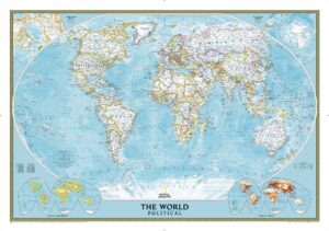 national geographic world wall map - classic - laminated (43.5 x 30.5 in) (national geographic reference map)