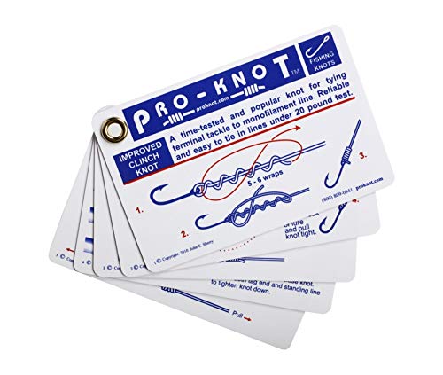 Pro-Knot Fishing Knots - Waterproof Knot Cards With 12 Best Fishing Knots | Easy To Follow Knot Tying Instructions | Fisherman Gift Idea