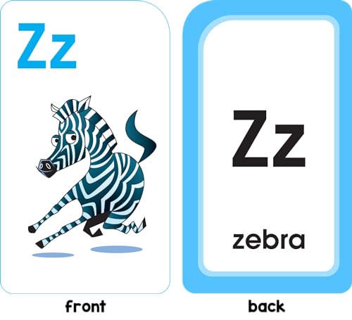 School Zone - Alphabet Fun Flash Cards - Ages 4 to 6, Preschool to Kindergarten, ABCs, Uppercase and Lowercase Letters, Spelling, and More