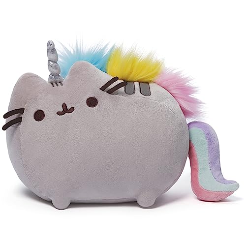 GUND Pusheen Pusheenicorn, Premium Plush Unicorn Cat Stuffed Animal, Rainbow, 13