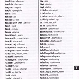 Haitian-Creole edition Word To Word Bilingual Dictionary