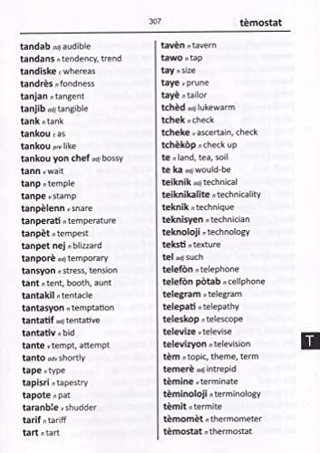 Haitian-Creole edition Word To Word Bilingual Dictionary