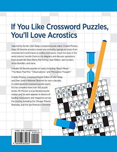 Quote Acrostic Favorites: Features 50 Rewarding Puzzles (Puzzle Books for Fun)