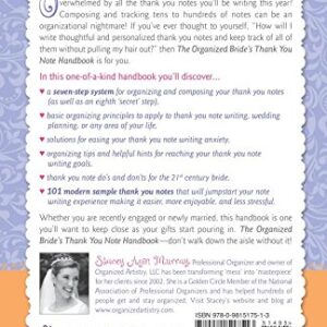 The Organized Bride's Thank You Note Handbook: Let Systems and 101 Modern Sample Thank You Notes Take You From Overwhelmed to Organized