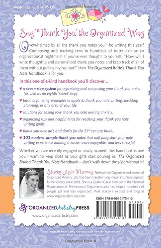 The Organized Bride's Thank You Note Handbook: Let Systems and 101 Modern Sample Thank You Notes Take You From Overwhelmed to Organized