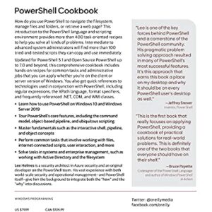 PowerShell Cookbook: Your Complete Guide to Scripting the Ubiquitous Object-Based Shell