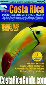 waterproof travel map of costa rica