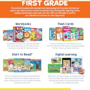 School Zone Big First Grade Workbook: 320 Pages, Ages 6 to 7, 1st Grade, Reading Comprehension, Phonics, Spelling, Vocabulary, Basic Math, Time, Money, Fractions, and More