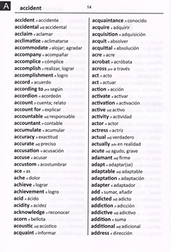 Spanish edition Word To Word Bilingual Dictionary