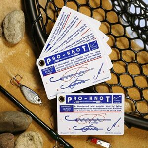 Pro-Knot Fishing Knots - Waterproof Knot Cards With 12 Best Fishing Knots | Easy To Follow Knot Tying Instructions | Fisherman Gift Idea