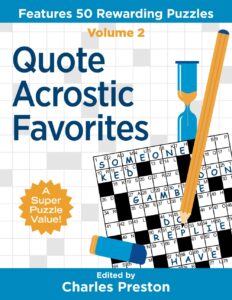 quote acrostic favorites: features 50 rewarding puzzles (puzzle books for fun)