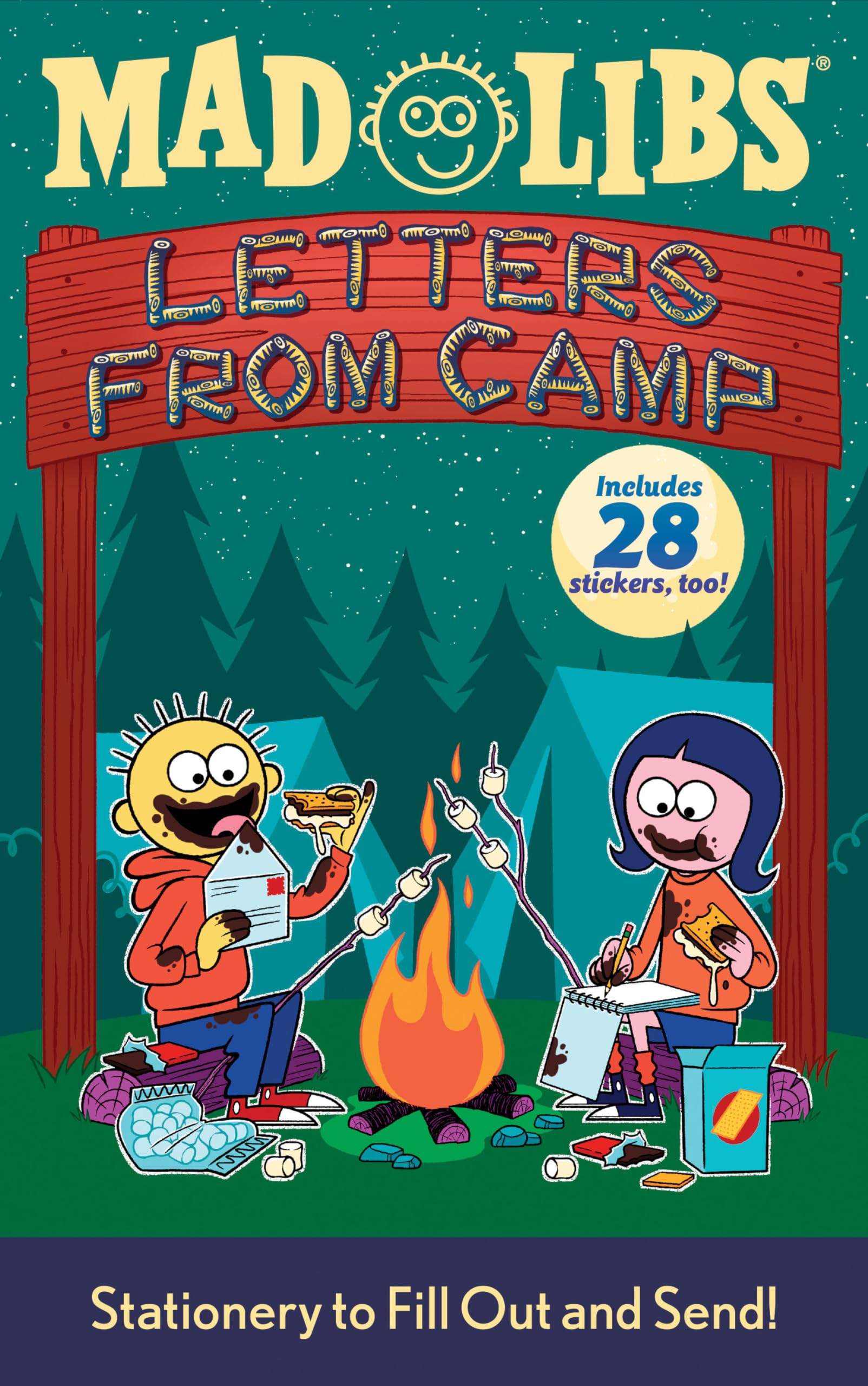 Letters from Camp Mad Libs: Stationery to Fill Out and Send! Includes 28 Stickers Too!