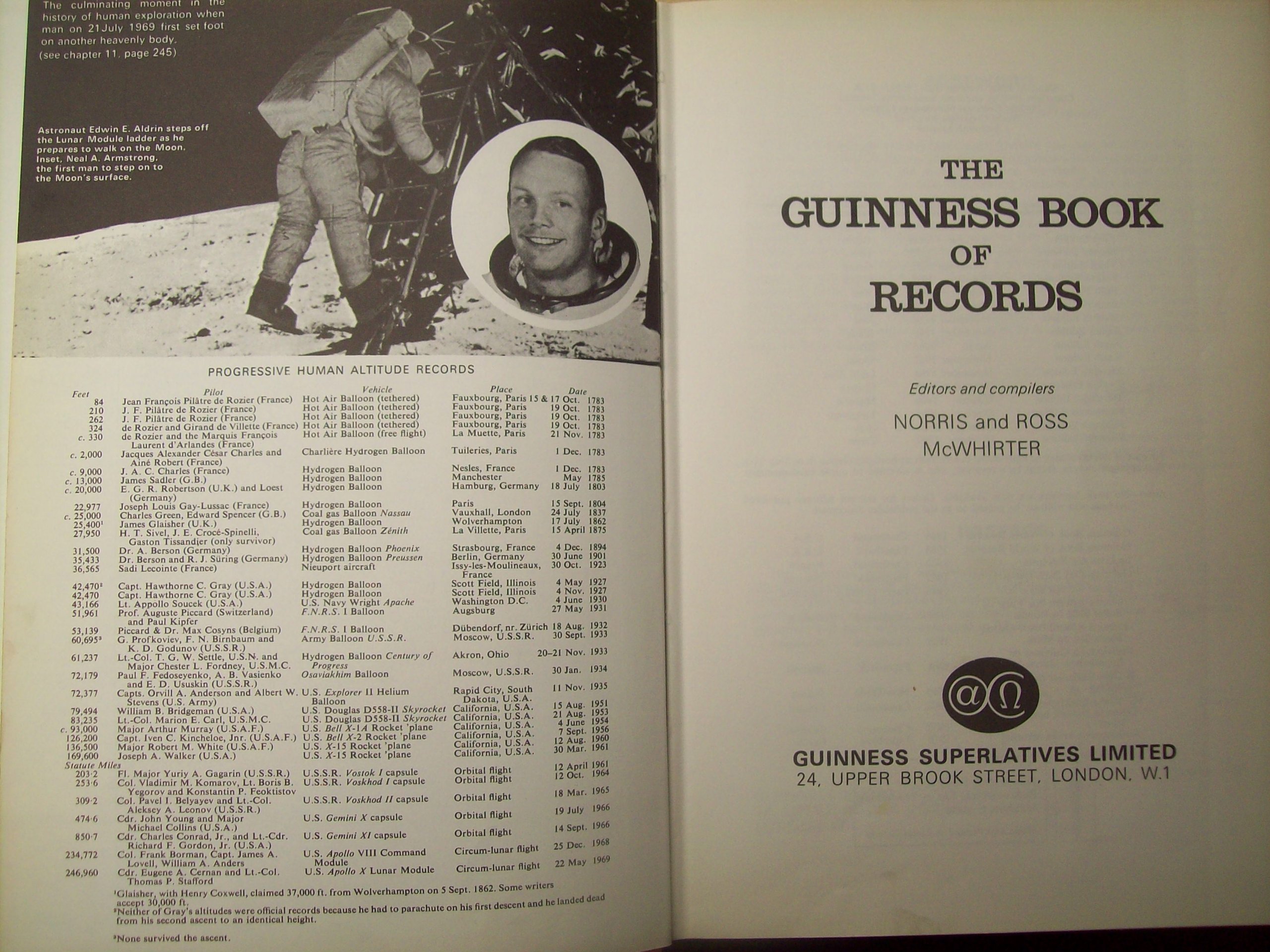 GUINNESS BOOK OF RECORDS 1969