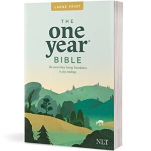 The One Year NLT Large Print Thinline Bible (Softcover) The Entire Bible in 365 Readings in the Clear and Trusted New Living Translation