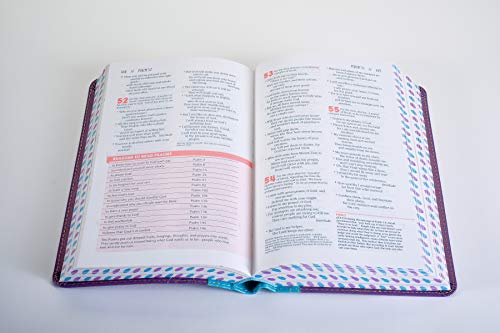 Tyndale NLT Girls Life Application Study Bible, TuTone (LeatherLike, Purple/Teal), NLT Bible with Over 800 Notes and Features, Foundations for Your Faith Sections