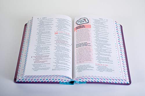 Tyndale NLT Girls Life Application Study Bible, TuTone (LeatherLike, Purple/Teal), NLT Bible with Over 800 Notes and Features, Foundations for Your Faith Sections