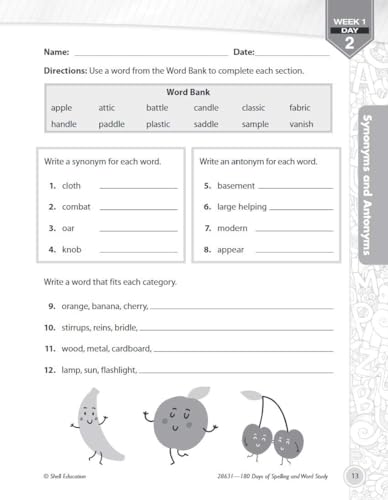 180 Days™: Reading, Vocabulary/Language for 3rd Grade Practice Workbook for Classroom and Home, Cool and Fun Practice Created by Teachers (180 Days of Practice)