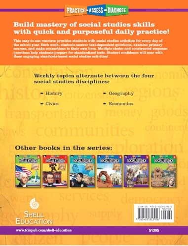 180 Days: Social Studies, Civics for 3rd Grade Practice Workbook for Classroom and Home, Cool and Fun Practice Created by Teachers (180 Days of Practice)