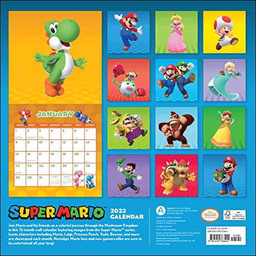 Super Mario 2023 Wall Calendar