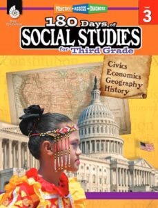 180 days: social studies, civics for 3rd grade practice workbook for classroom and home, cool and fun practice created by teachers (180 days of practice)