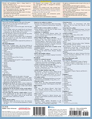 APA/MLA Guidelines - 7th/9th Editions Style Reference for Writing: a QuickStudy Laminated Guide (QuickStudy Academic)