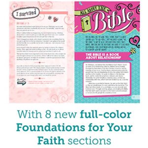 Tyndale NLT Girls Life Application Study Bible, TuTone (LeatherLike, Purple/Teal), NLT Bible with Over 800 Notes and Features, Foundations for Your Faith Sections