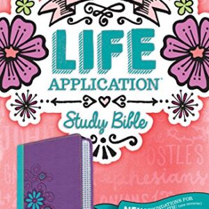 Tyndale NLT Girls Life Application Study Bible, TuTone (LeatherLike, Purple/Teal), NLT Bible with Over 800 Notes and Features, Foundations for Your Faith Sections