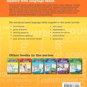 Shell Education 180 Days of Language for Third Grade (180 Days of Practice)