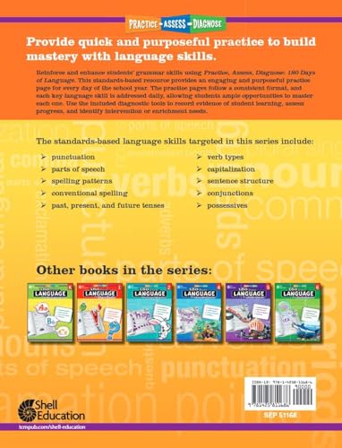 Shell Education 180 Days of Language for Third Grade (180 Days of Practice)